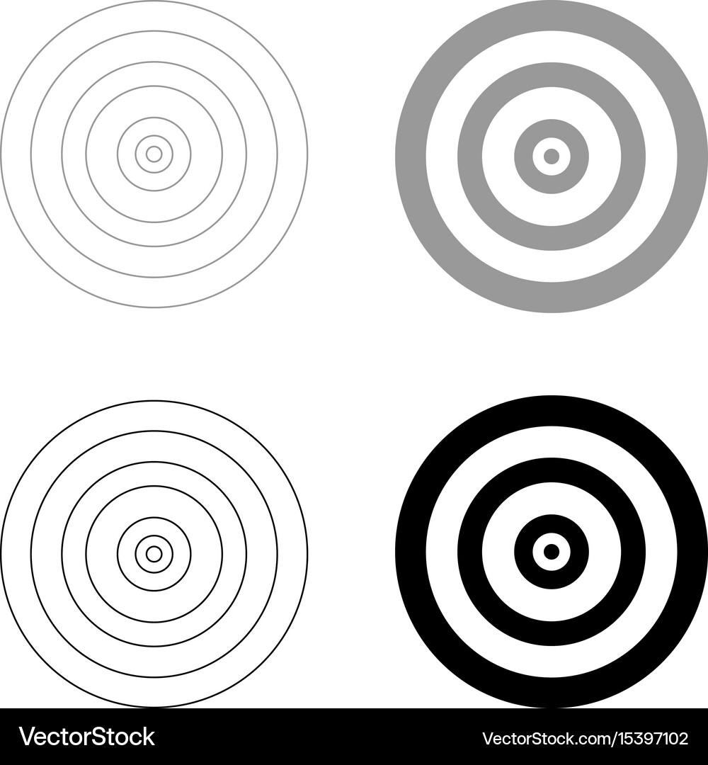 Target the black and grey color set icon Vector Image