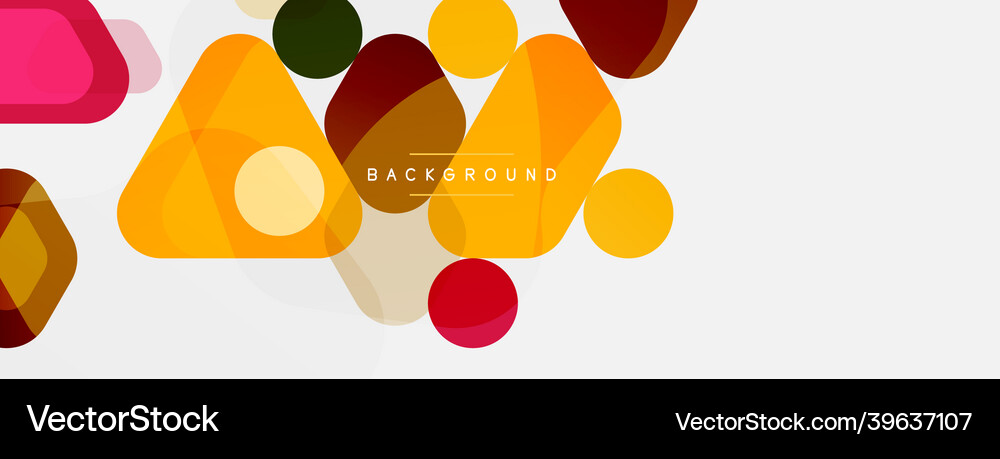 Abstract round geometric shapes and circles Vector Image