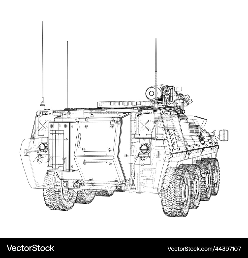 Armored personnel carrier Royalty Free Vector Image