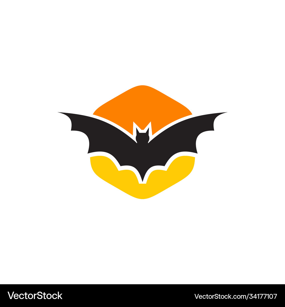Bat animal logo and symbol design template Vector Image