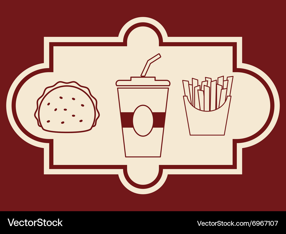 Fast food icons design Royalty Free Vector Image