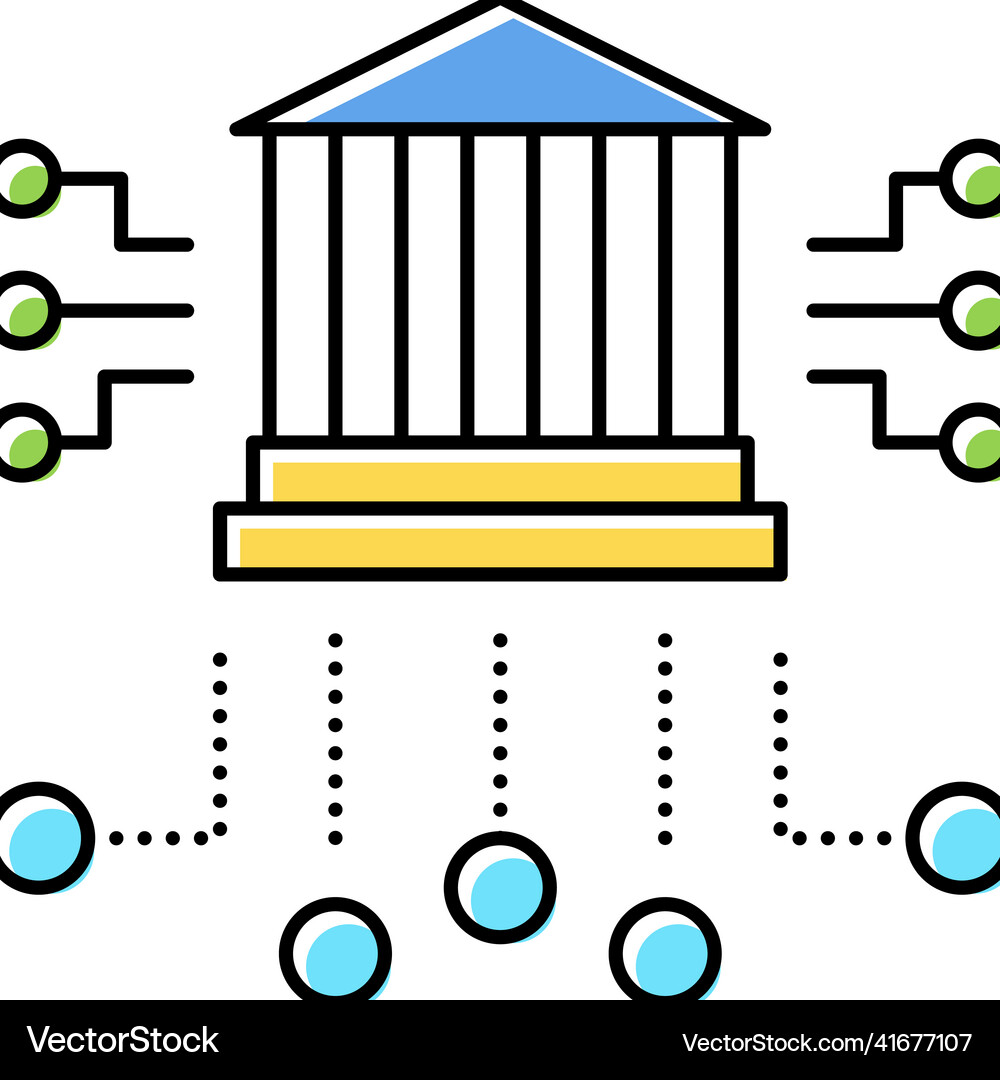 Financial building characteristics color icon Vector Image