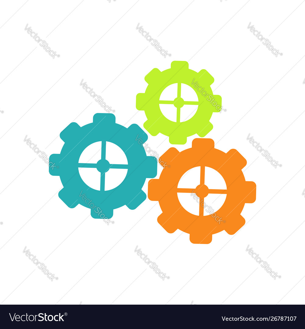 Gear icon template Royalty Free Vector Image - VectorStock