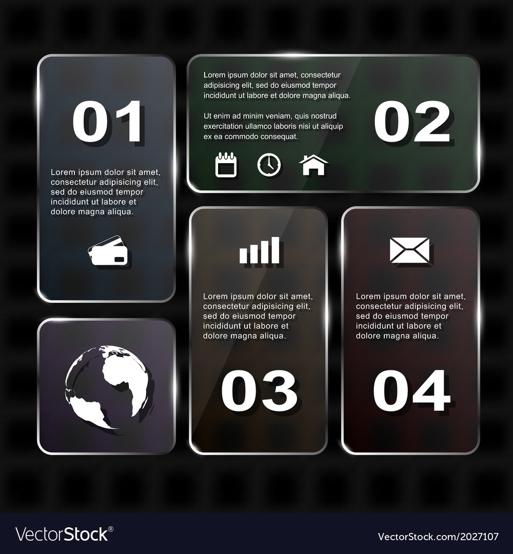 Glass infographic template Royalty Free Vector Image Glass infographic template Royalty Free Vector Image