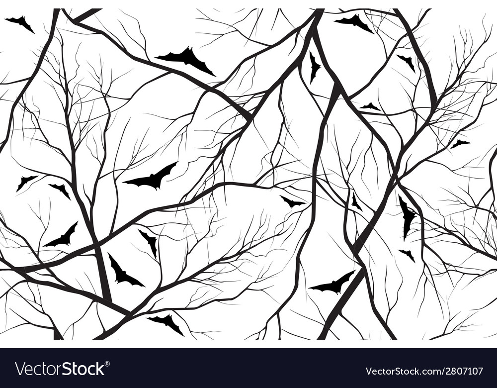 Halloween background grunge image of forest Vector Image