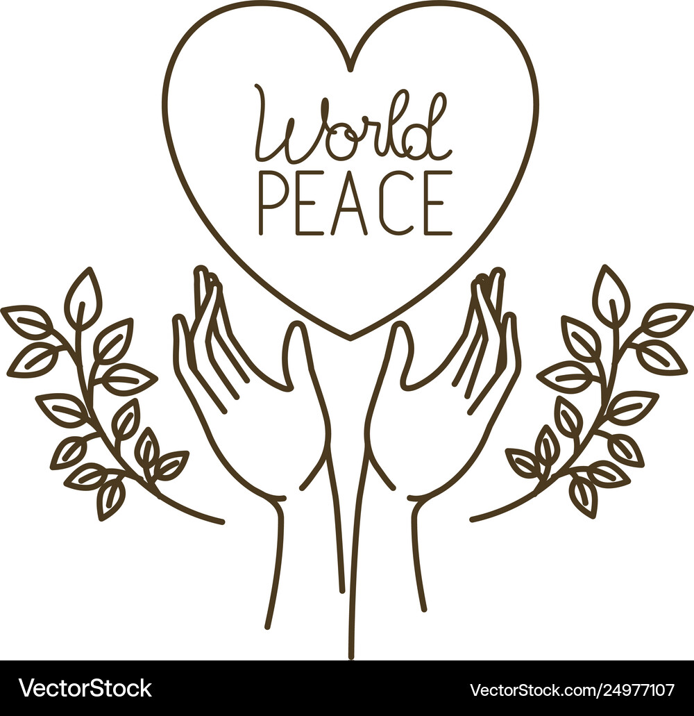 Hands receiving world peace avatar character Vector Image