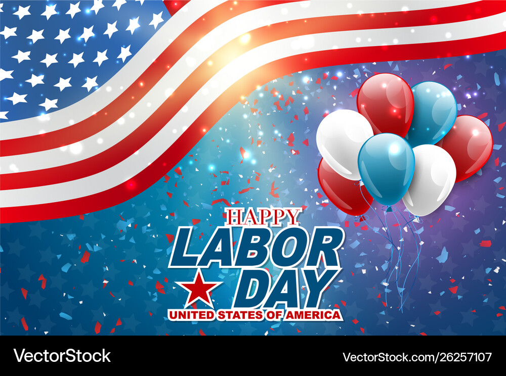 Labor day poster or flyer usa national Royalty Free Vector