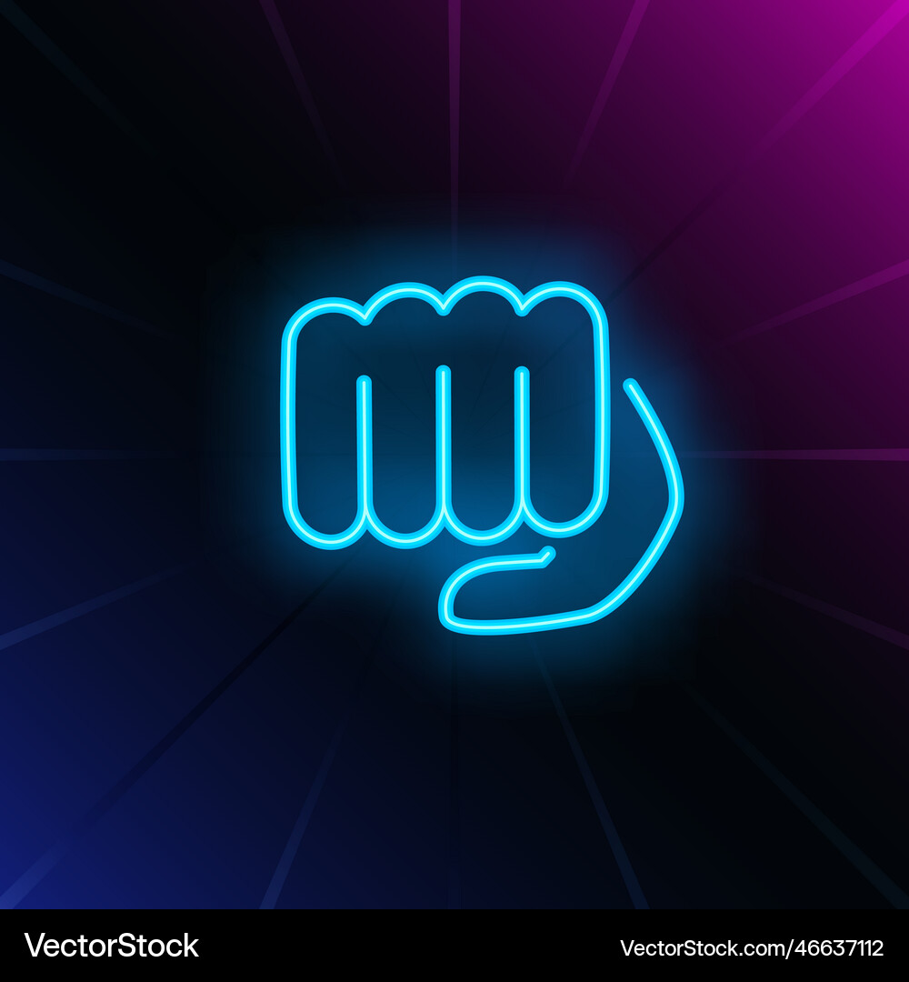 Bro fist neon sign Royalty Free Vector Image - VectorStock