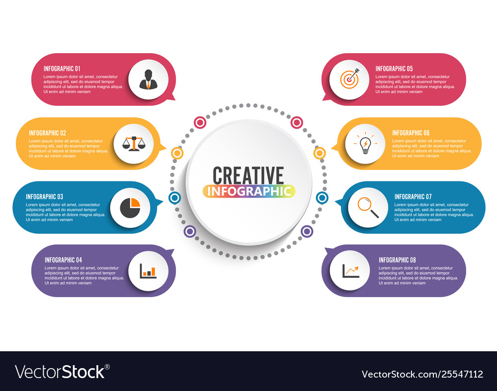 Business data visualization process chart Vector Image