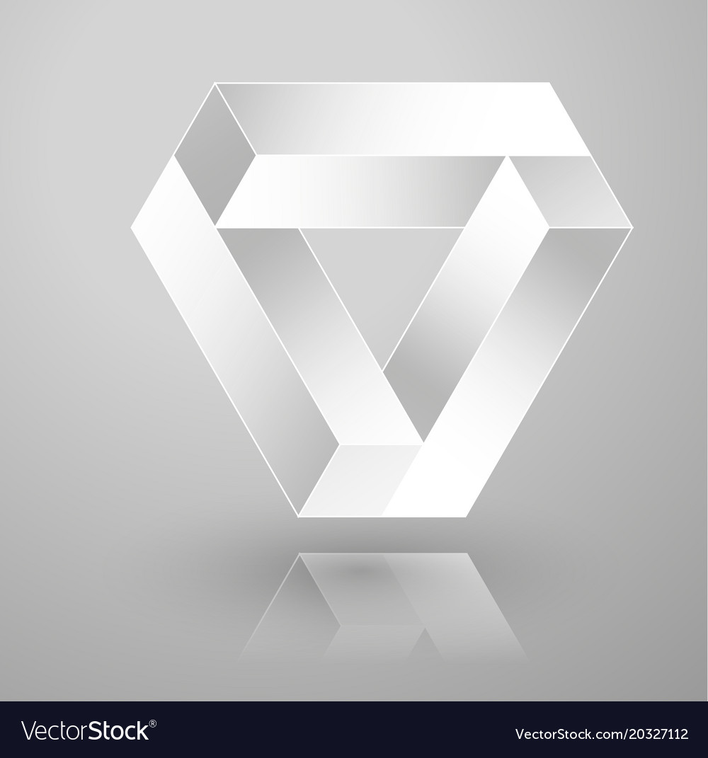 Impossible geometry optical Royalty Free Vector Image