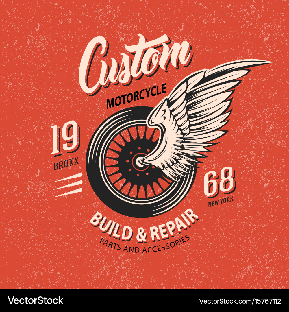 Motorcycle club emblem Royalty Free Vector Image
