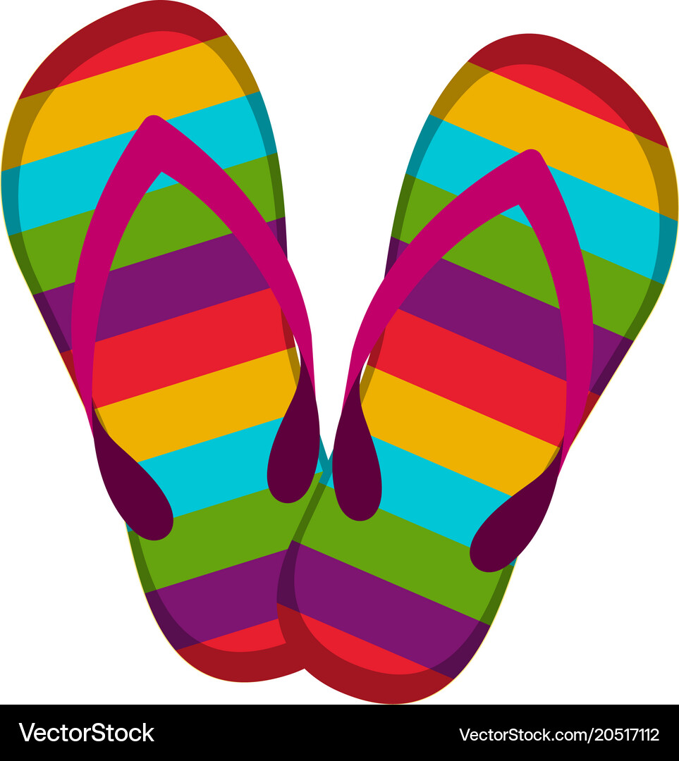 Pair of sandas Royalty Free Vector Image - VectorStock
