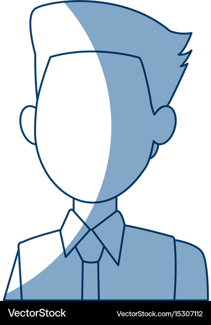 Profile man male cartoon faceless image Royalty Free Vector