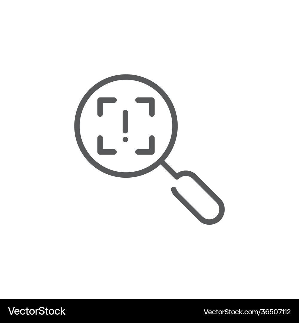 Risk identification icon color line outline sign Vector Image
