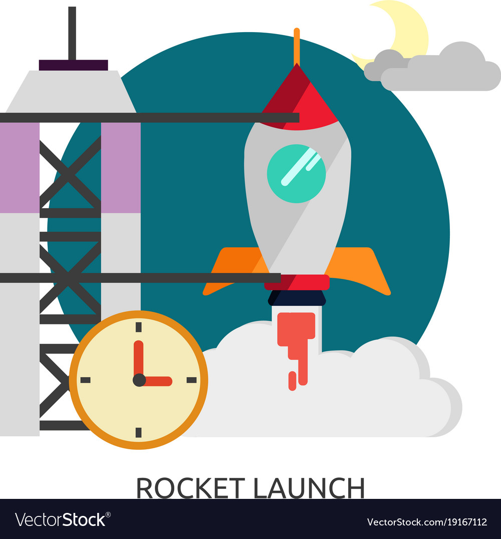 Space rocket launch image Royalty Free Vector Image