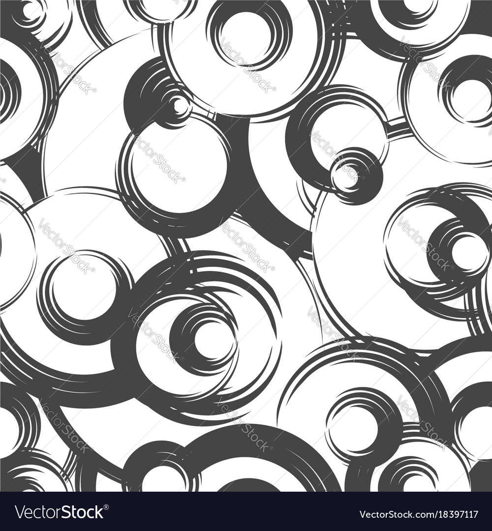 Abstract geometric seamless pattern bubble Vector Image