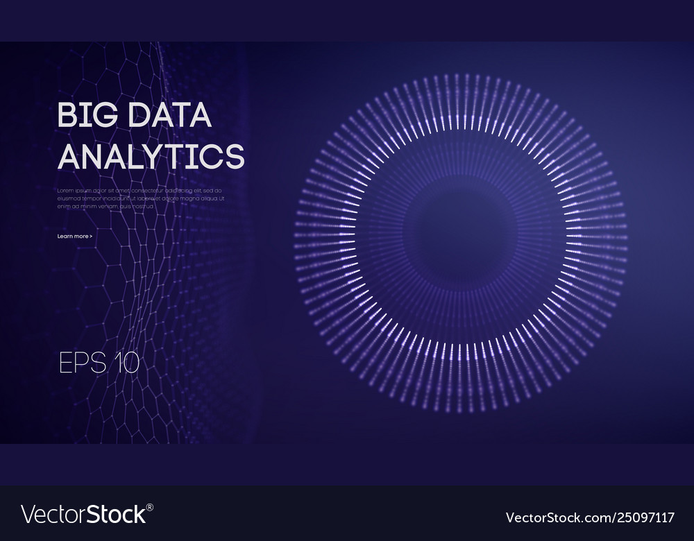 Big data visualization background 3d Royalty Free Vector