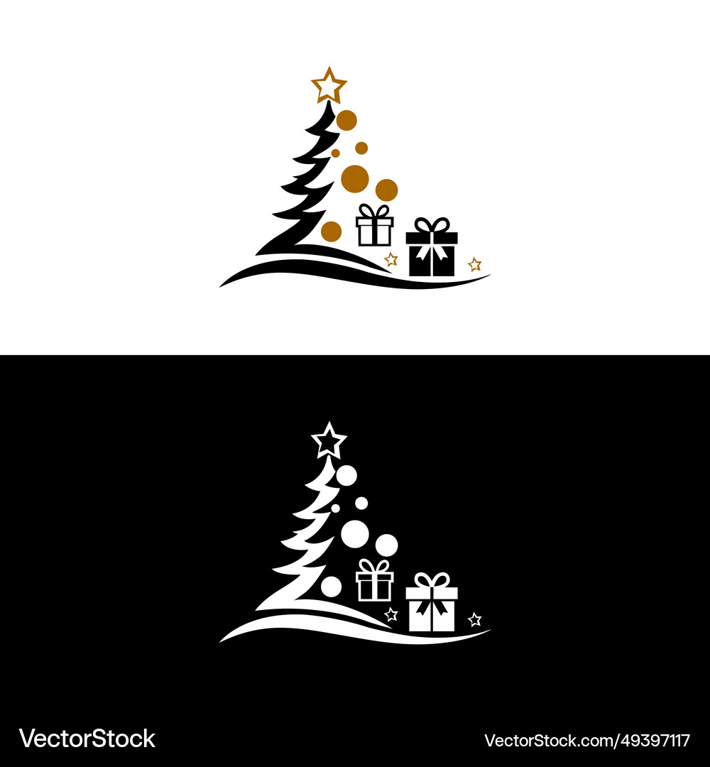 Christmas trees icon simple design black symbol Vector Image