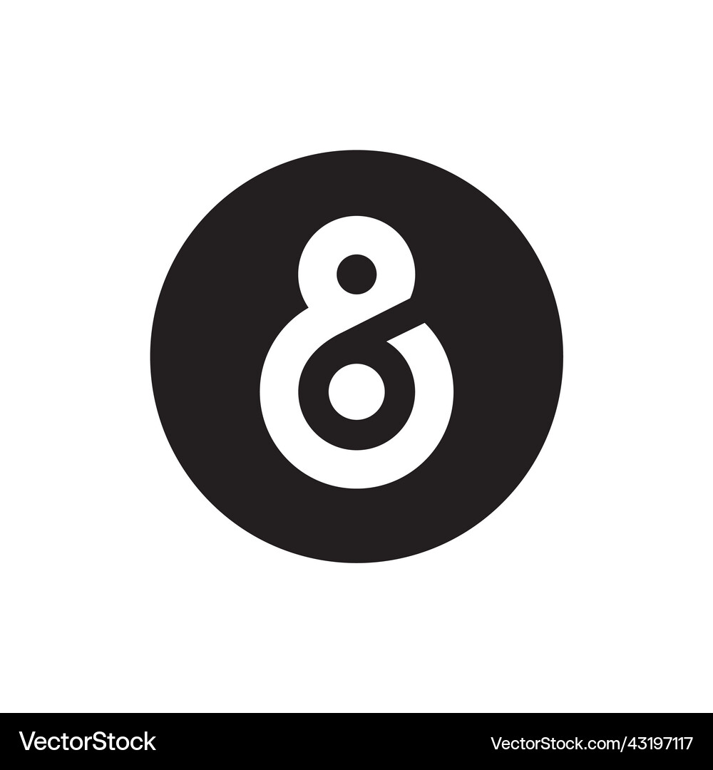 Creative number 8 logo icon design number eight Vector Image
