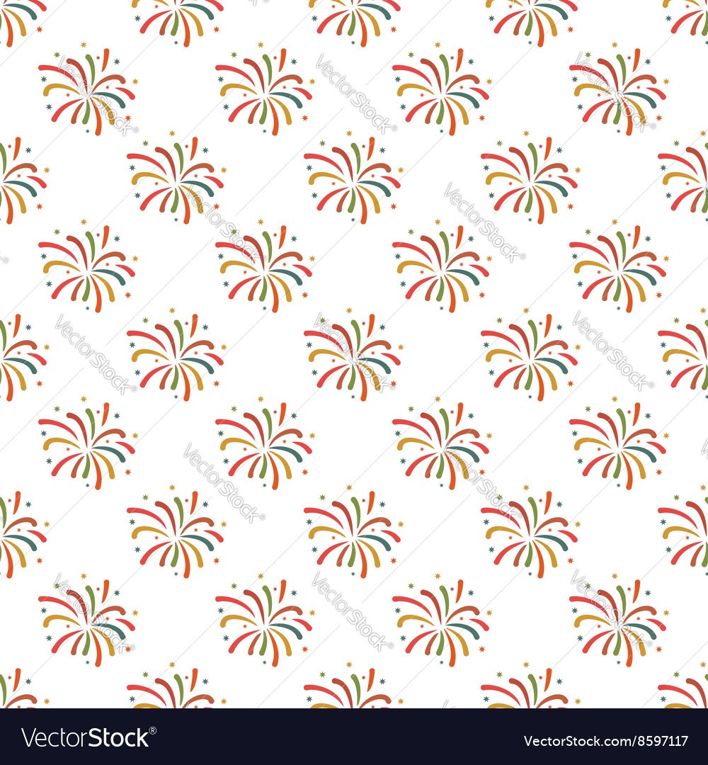 Firework pattern seamless Royalty Free Vector Image