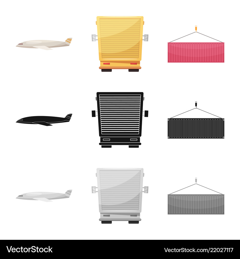 Goods and cargo symbol Royalty Free Vector Image