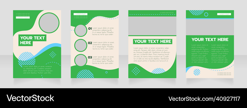 Job options green wavy blank brochure layout Vector Image