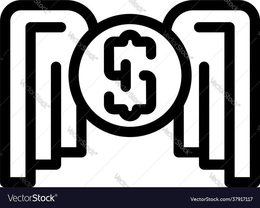 Money support icon outline style Royalty Free Vector Image Money support icon outline style Royalty Free Vector Image