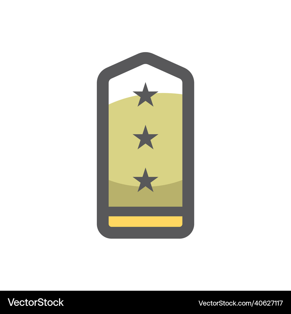 Officers shoulder straps icon cartoon Royalty Free Vector