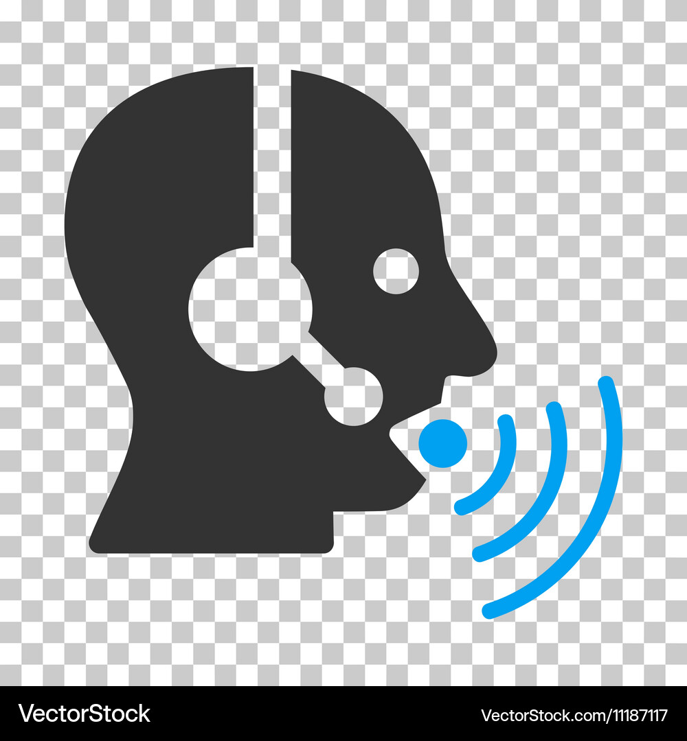 Operator talking sound waves icon Royalty Free Vector Image