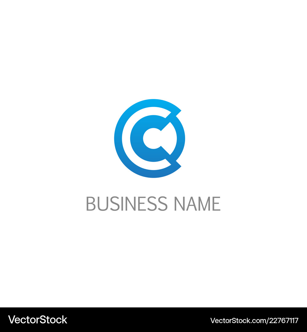 Round letter c business logo Royalty Free Vector Image