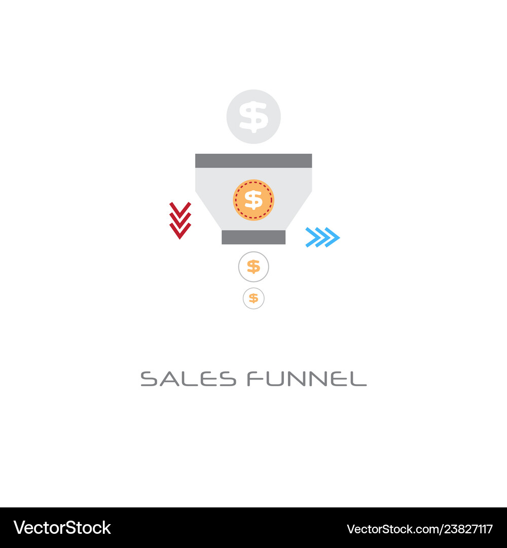 Sales funnel analysis concept finance internet Vector Image