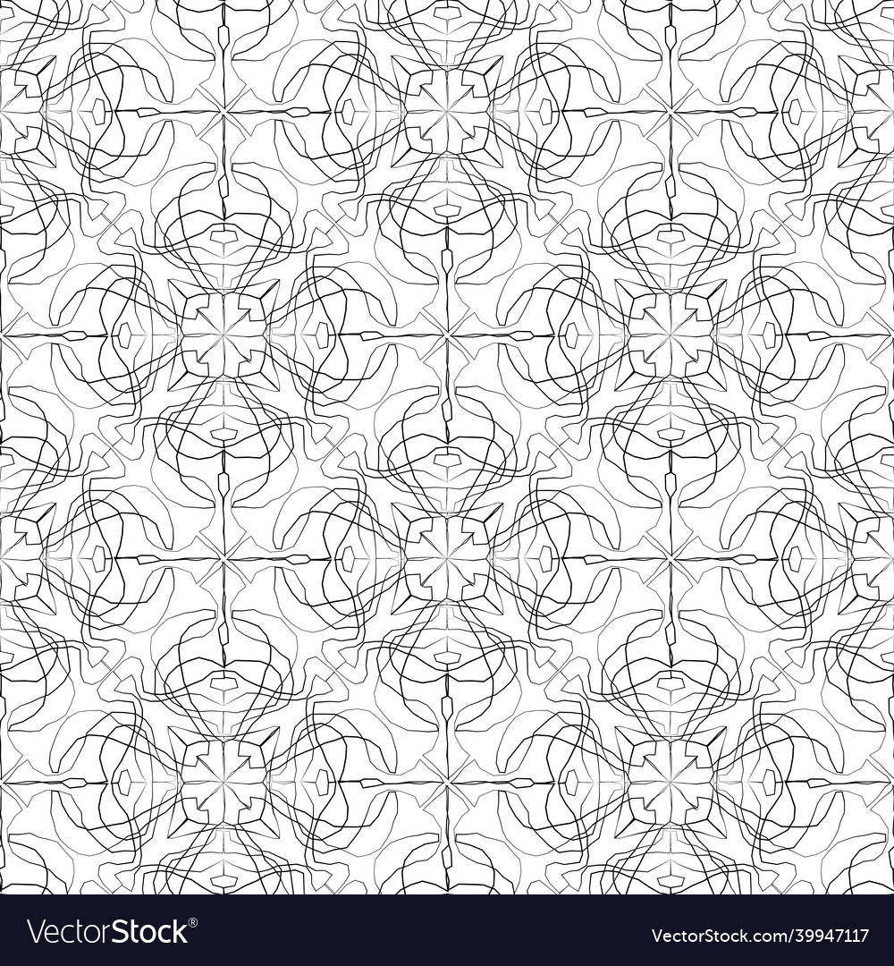 Seamless pattern of outline drawings decorative Vector Image
