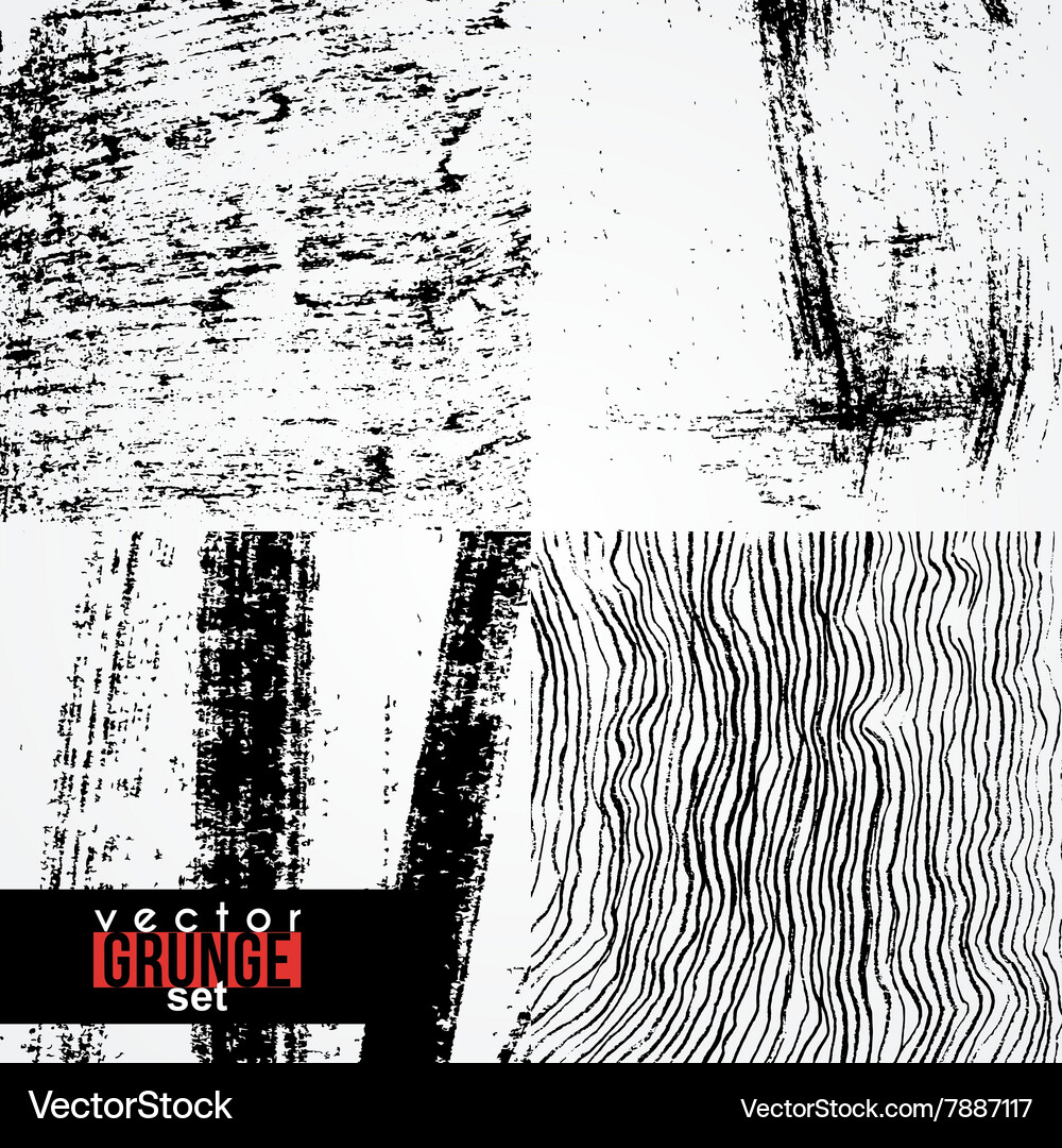 Set of dirty scratched smeared stained textures Vector Image