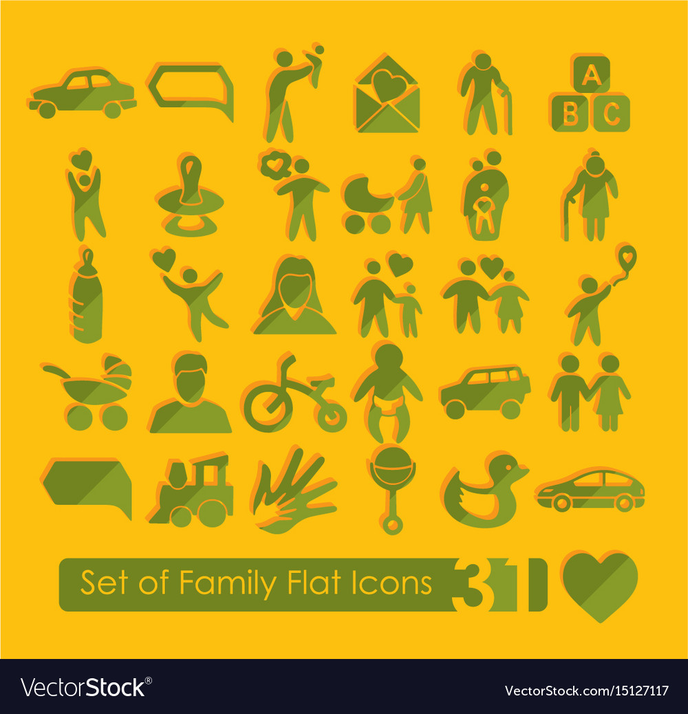Set of family icons Royalty Free Vector Image - VectorStock