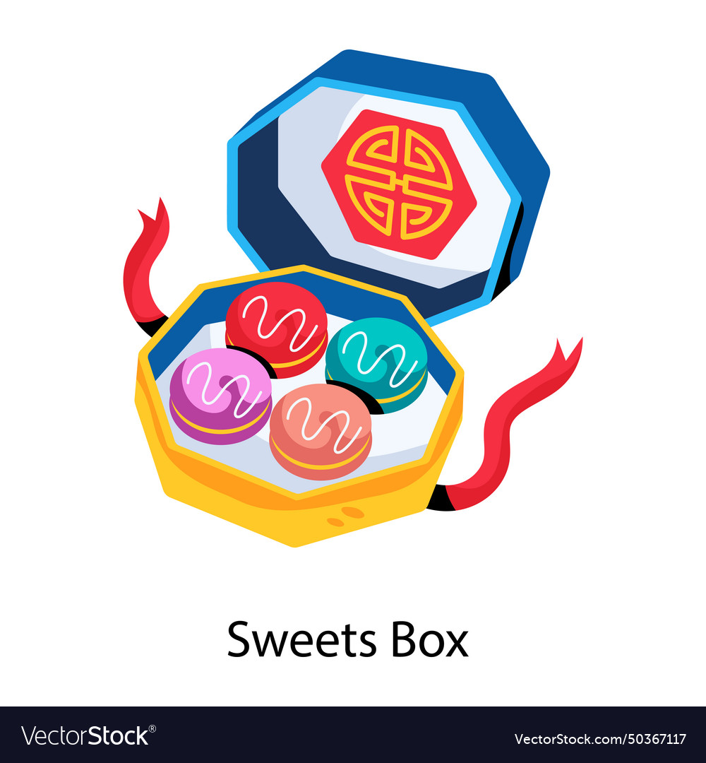 Sweets box Royalty Free Vector Image - VectorStock
