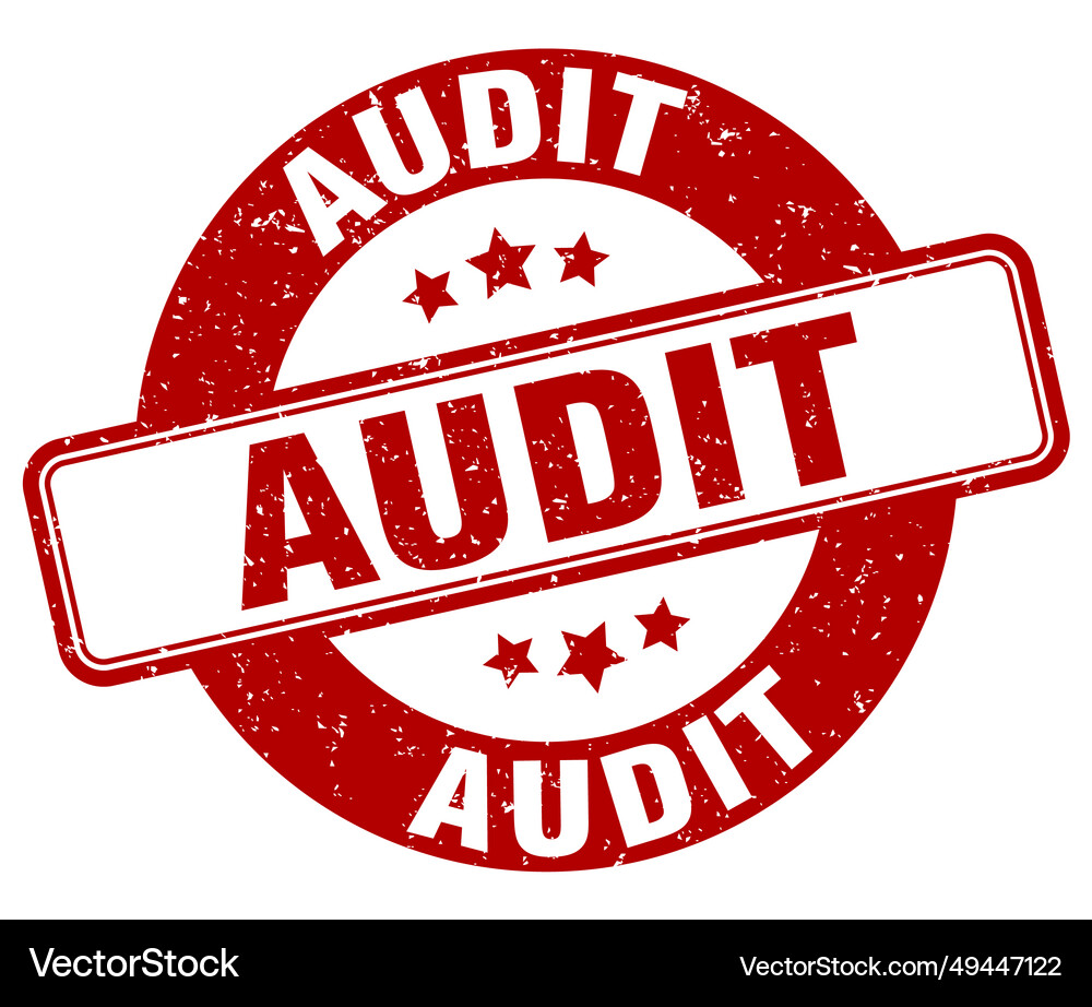 Audit stamp audit label round grunge sign Vector Image