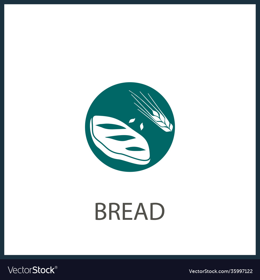 Bread isolated icon design element Royalty Free Vector Image