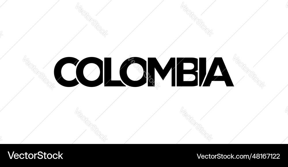 Colombia emblem the design features a geometric Vector Image