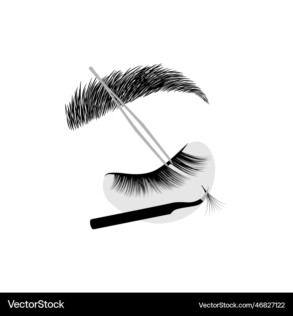 Eyelash extensions icon for beauty salon Vector Image