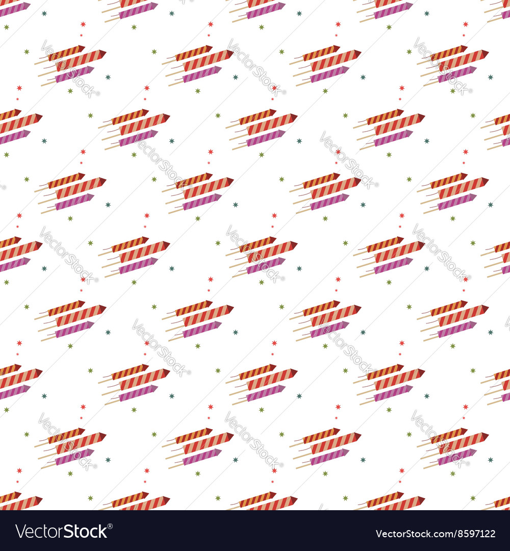 Firework pattern seamless Royalty Free Vector Image
