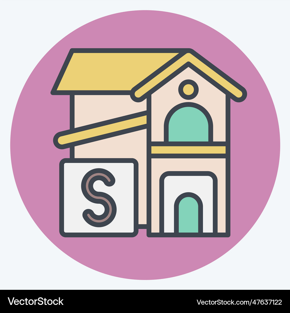 Icon rent room related to accommodations symbol Vector Image