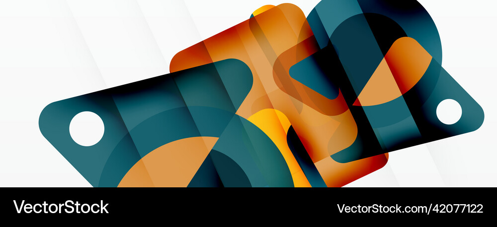 Line triangle square and circle primitive Vector Image