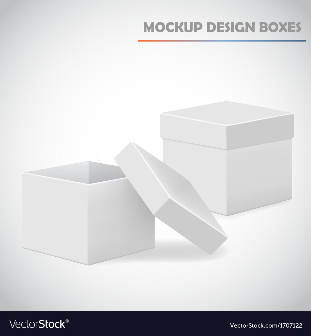Mocup boxes Royalty Free Vector Image - VectorStock