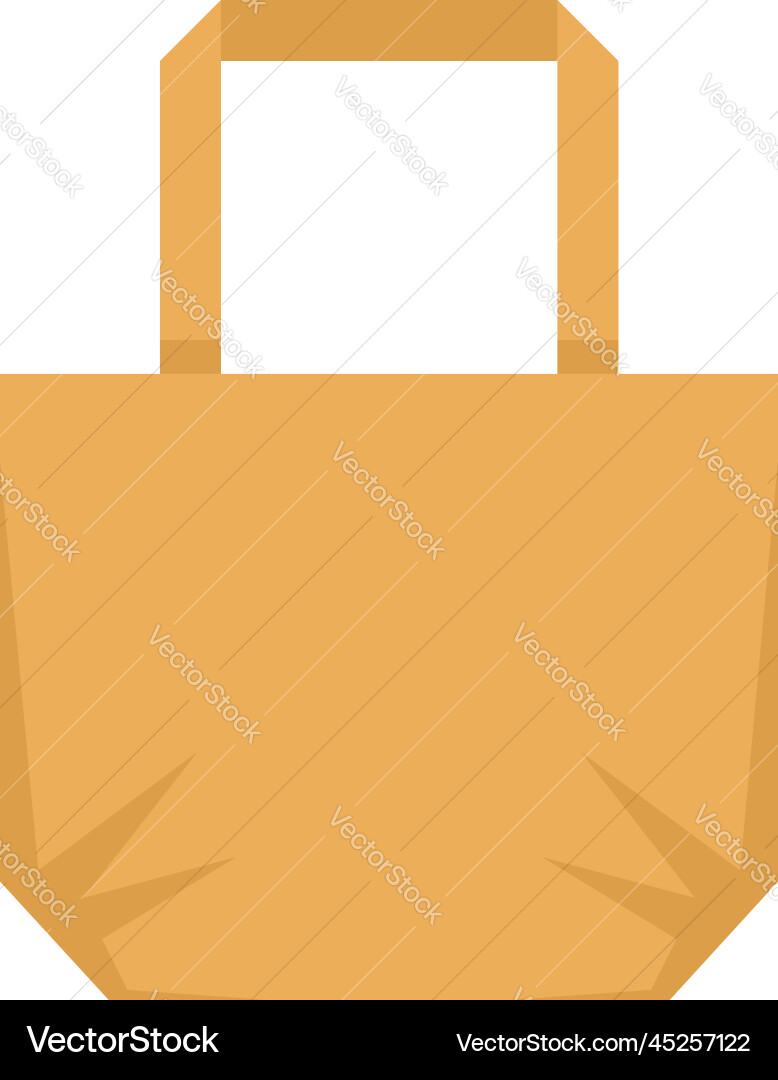 Natural eco bag icon flat fabric handbag Vector Image