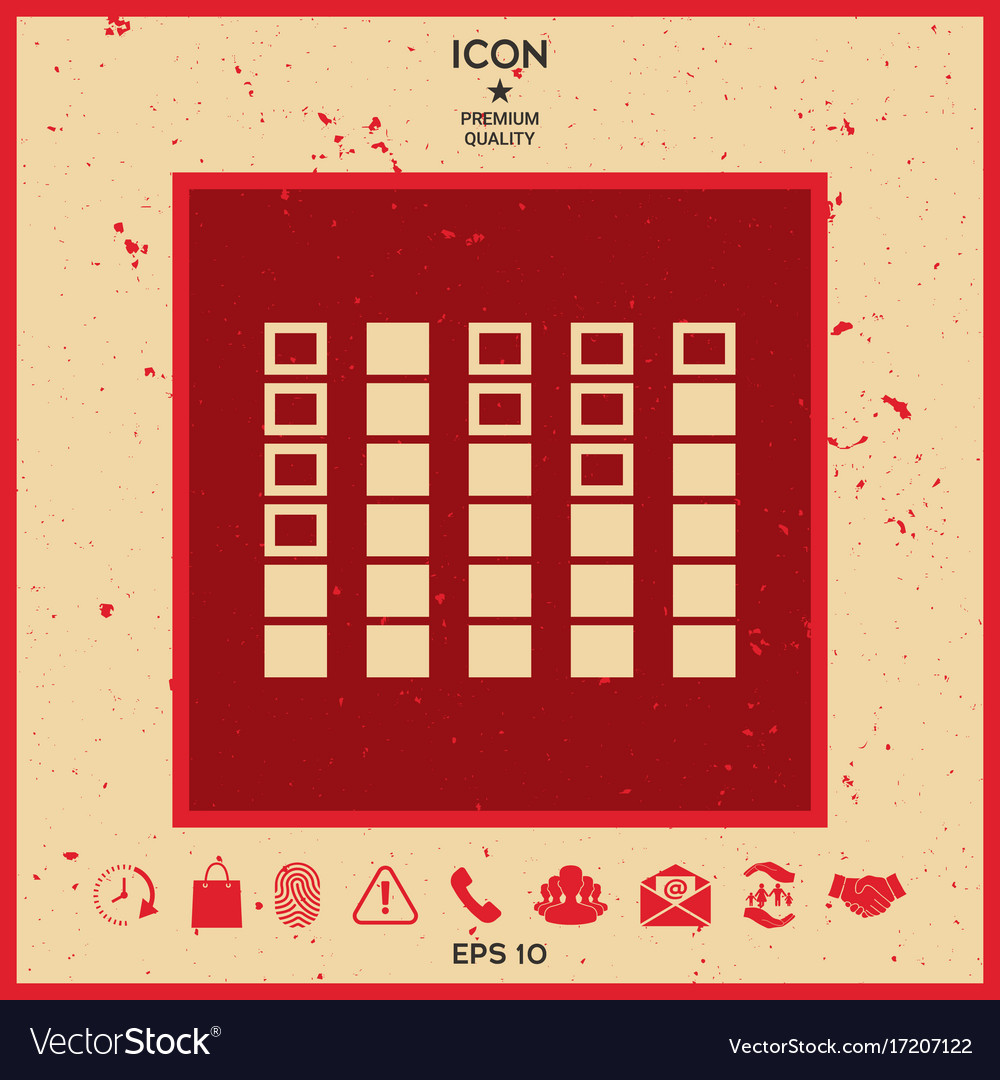 Spectrum analyzer equalizer icon Royalty Free Vector Image