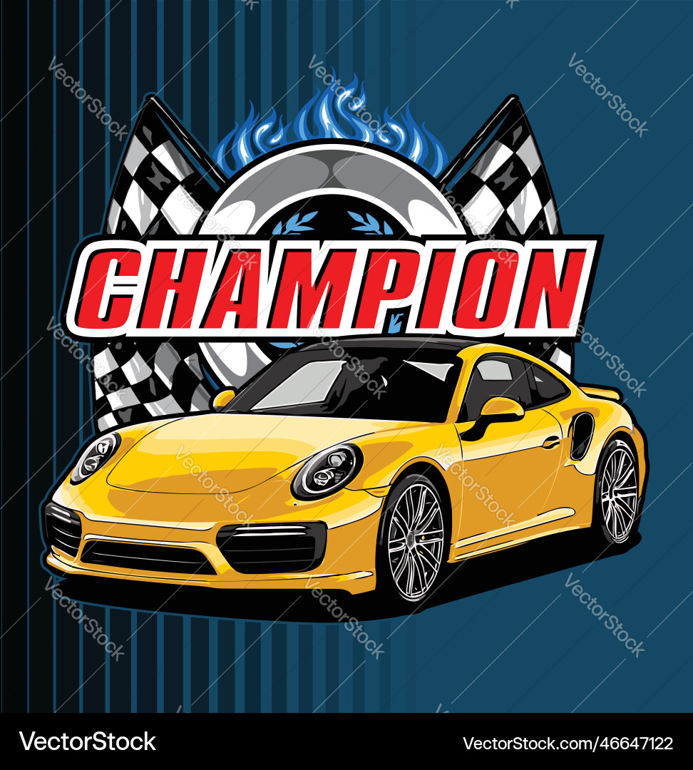 Sport car template for graphic design Royalty Free Vector
