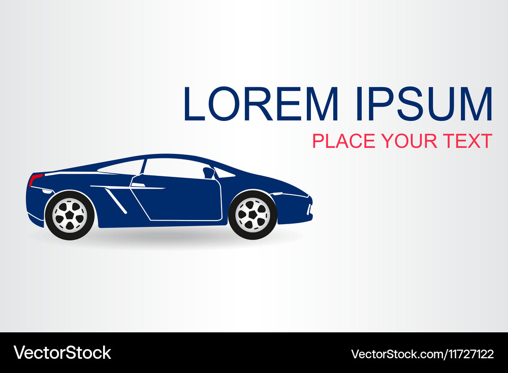 Sports car symbol Royalty Free Vector Image - VectorStock