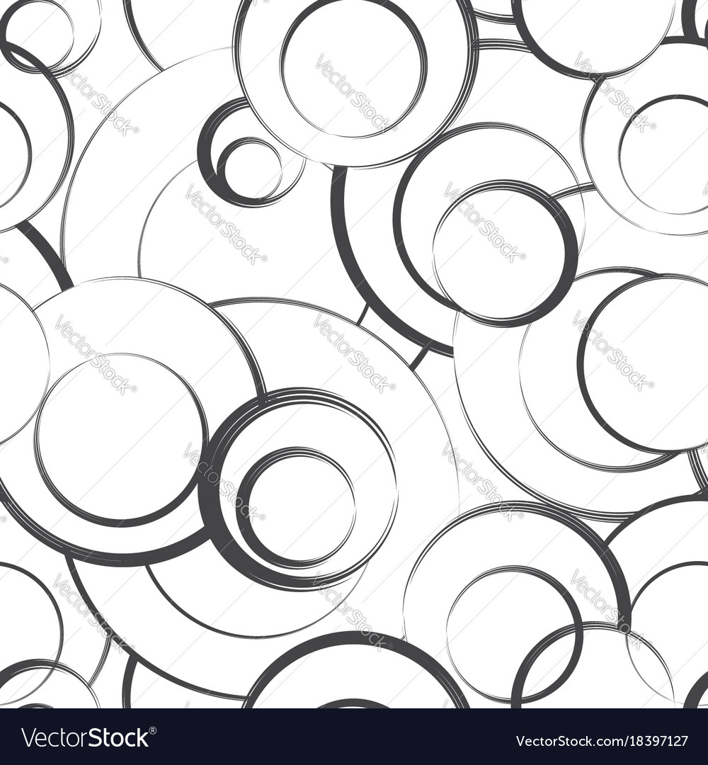 Abstract geometric seamless pattern bubble Vector Image