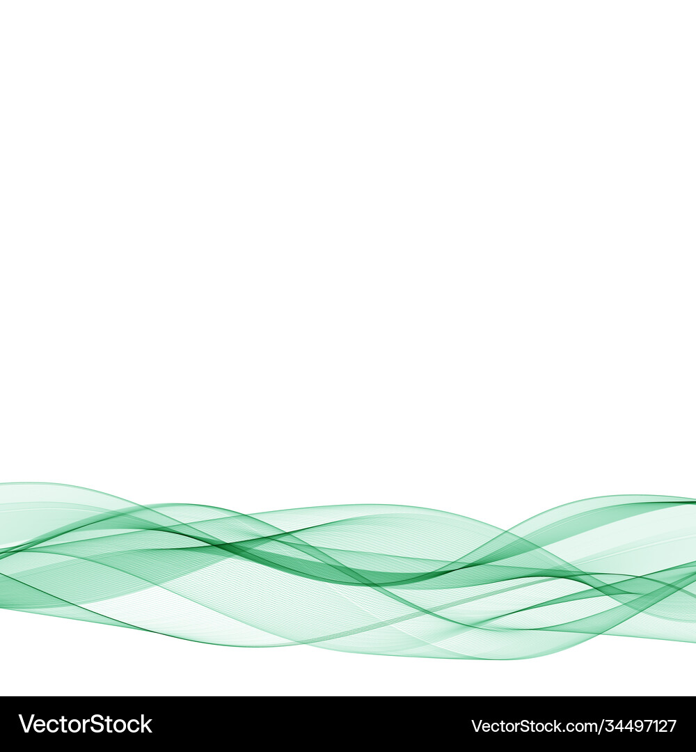 Abstract green wavy lines colorful Royalty Free Vector Image