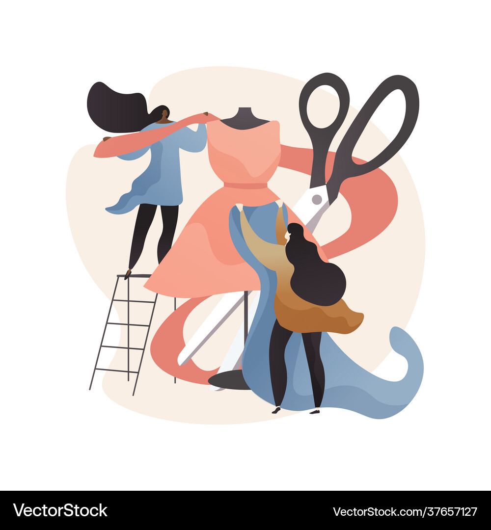 Custom clothing and accessories abstract concept Vector Image